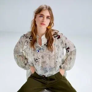 Zara | Tops | Zara Sheet Embroidered Floral Blouse | Poshmark